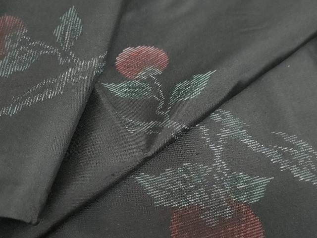 平和屋着物●本場大島紬　地空き　枝花文　さが美扱い　正絹　逸品　DAAZ7069ud