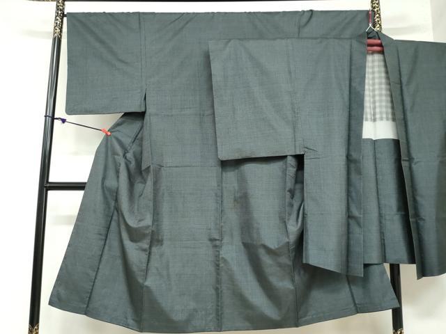 平和屋着物●男性　本場大島紬　アンサンブル　長羽織　100亀甲　総詰め　正絹　逸品　DAAZ7113ud