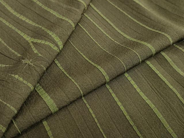 平和屋着物●上質な小紋　杢目絞り　変わり縞　正絹　逸品　DAAZ7125ud