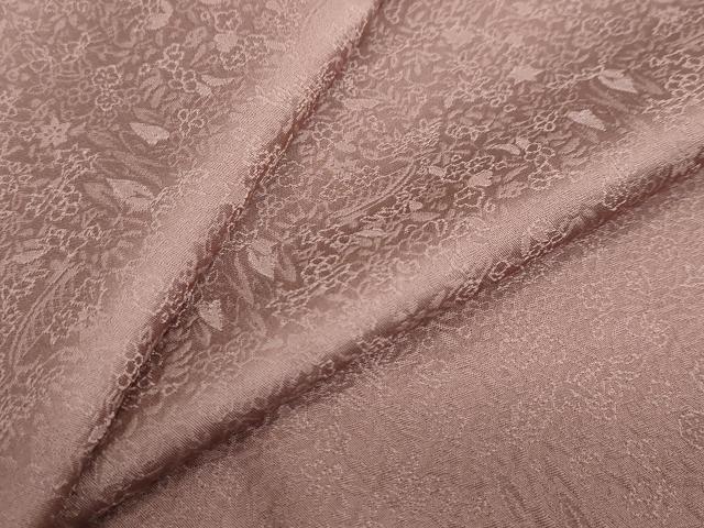 平和屋着物●上質な色無地　草花地紋　鴇浅葱色　正絹　逸品　DAAZ7126ud