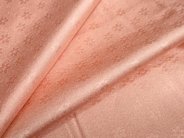 平和屋着物●上質な色無地　花唐草地紋　ときがら茶色　正絹　逸品　DAAZ7129ud