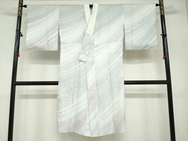 平和屋着物●長襦袢　無双仕立て　作家物　吉祥ぼかし　舞花地紋　正絹　逸品　DAAZ7166ud