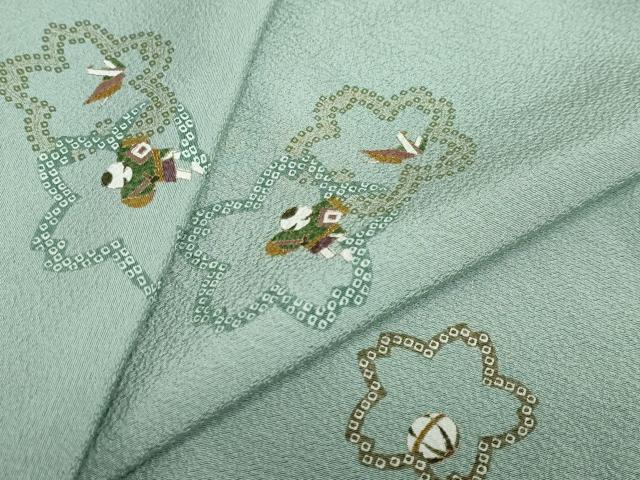 平和屋着物●上質な小紋　玩具舞桜文　金彩　正絹　逸品　DAAZ7188ud