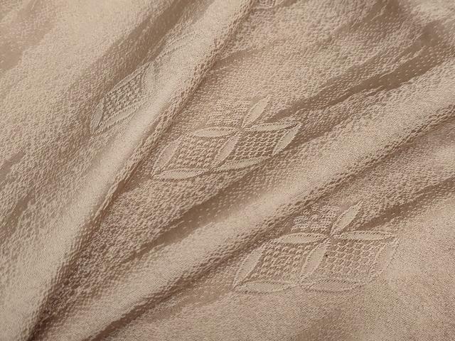 平和屋着物●上質な色無地　吉祥霞地紋　梅染色　正絹　逸品　DAAZ7204ud