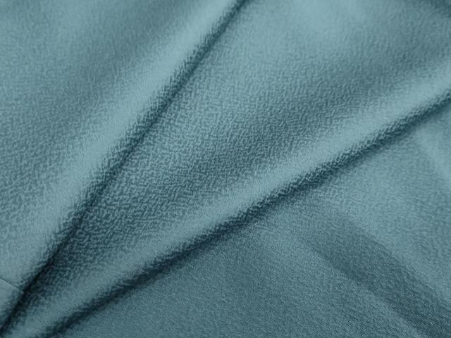 平和屋着物●上質な色無地　霞地紋　錆御納戸色　正絹　逸品　DAAZ7246ud