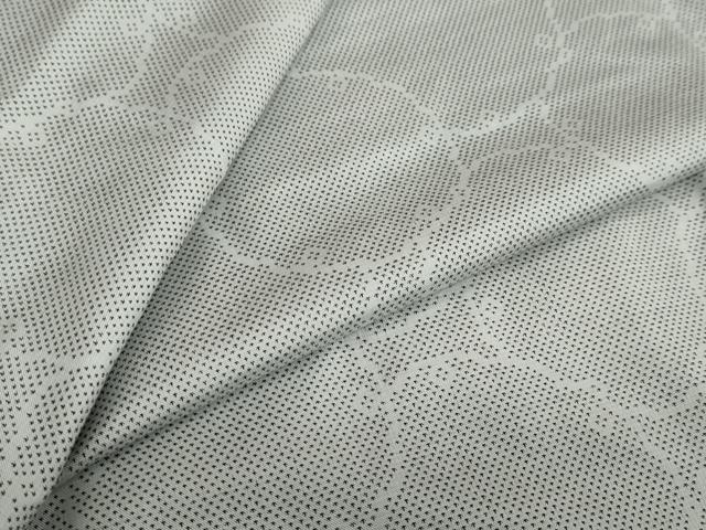 平和屋着物●本場大島紬　白大島　9マルキ　雪輪文　正絹　逸品　DAAZ7260ud