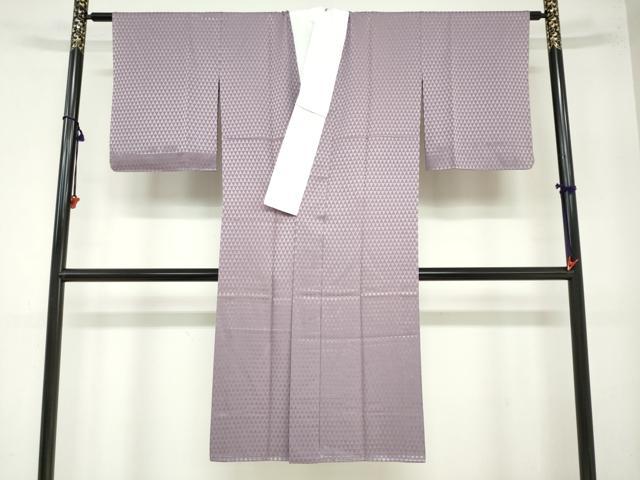 平和屋着物●長襦袢　袷　鱗地紋　紅藤色　正絹　逸品　DAAZ7289ud