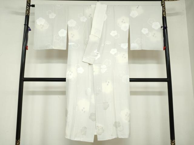 平和屋着物●長襦袢　袷　舞花地紋　正絹　逸品　DAAZ7293ud