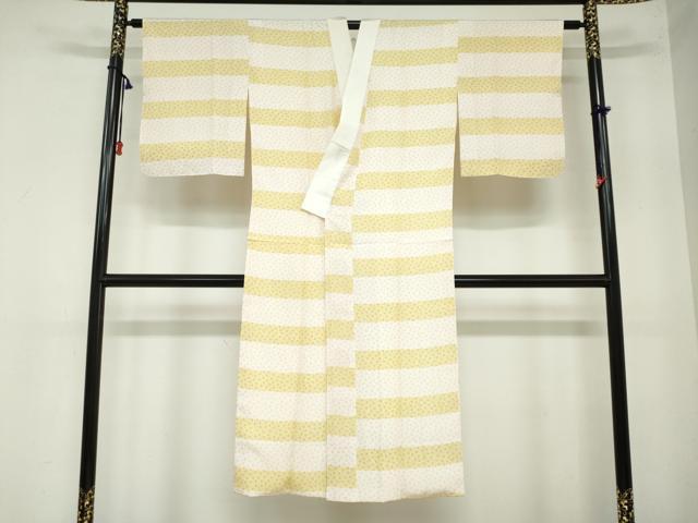 平和屋着物●長襦袢　袷　横段舞花文　正絹　逸品　DAAZ7295ud