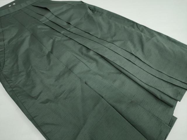 平和屋着物●男性　馬乗り袴　紬地　虫襖色　正絹　逸品　DAAZ7300ud