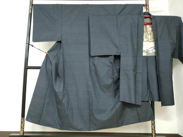 平和屋着物●男性　本場大島紬　アンサンブル　長羽織　80亀甲　総詰め　正絹　逸品　DAAZ7304ud