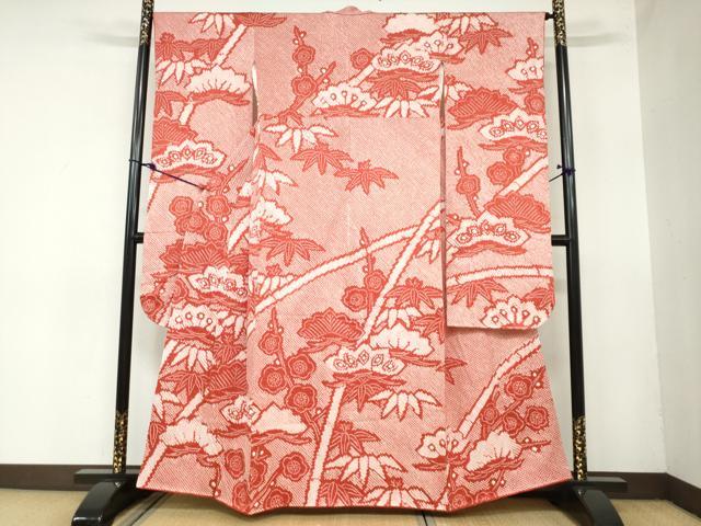 平和屋着物●豪華振袖　総絞り　松竹梅　正絹　逸品　DAAZ7316ud