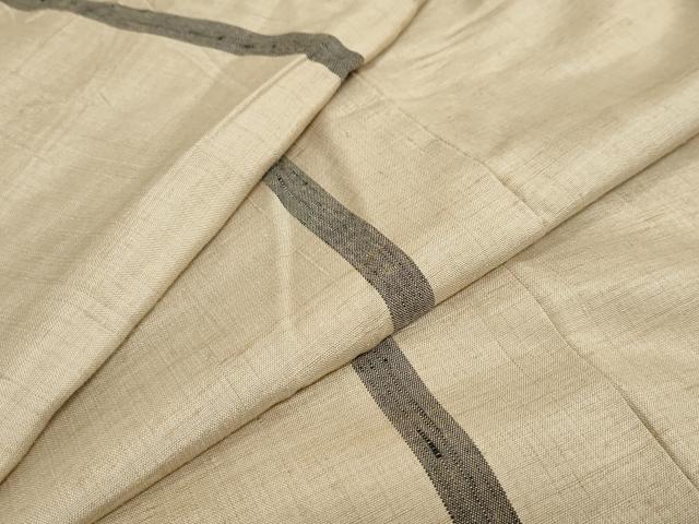 平和屋着物●秦荘紬　変わり縞　たとう紙　写真付き　正絹　逸品　DAAZ7325ud