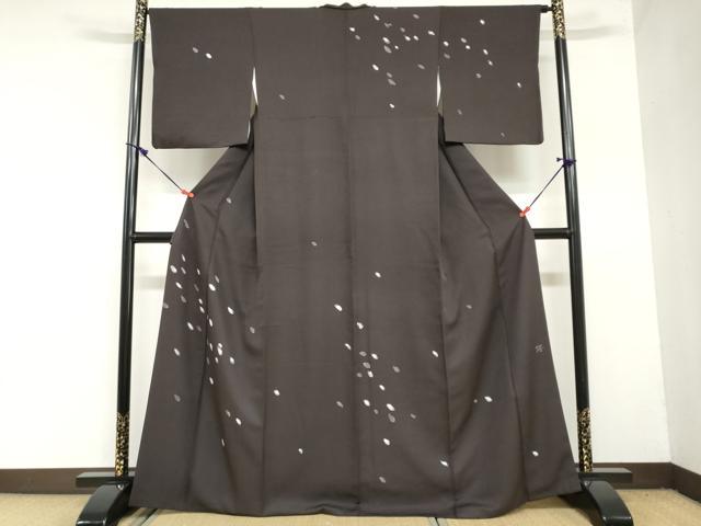 平和屋着物●訪問着　作家物　ろうけつ染め　抽象文様　正絹　逸品　DAAZ7468ud