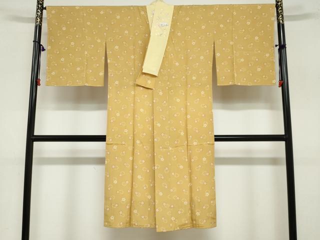 平和屋着物●長襦袢　無双仕立て　七宝舞花文　半衿刺繍　正絹　逸品　未使用　DAAZ7483ud