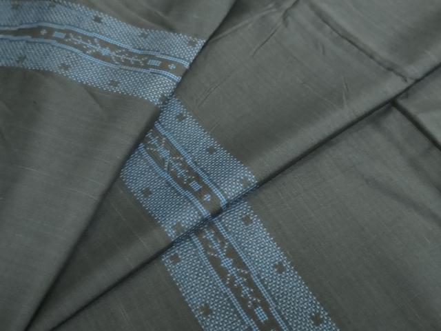 平和屋着物●本場大島紬　地空き　7マルキ　抽象間道　正絹　逸品　DAAZ7488ud