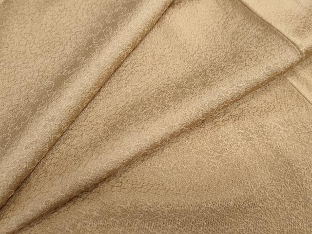 平和屋着物●上質な色無地　花尽くし地紋　焦香色　正絹　逸品　DAAZ7499ud