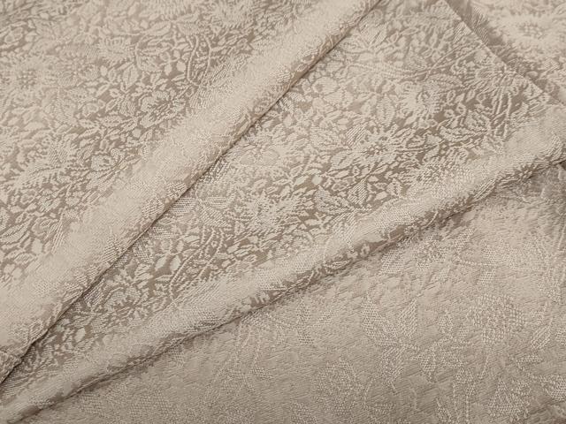 平和屋着物●上質な色無地　草花地紋　梅染色　正絹　逸品　DAAZ7514ud