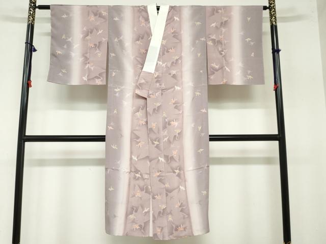 平和屋着物●長襦袢　無双仕立て　折り鶴文　やまと誂製　正絹　逸品　DAAZ7526ud