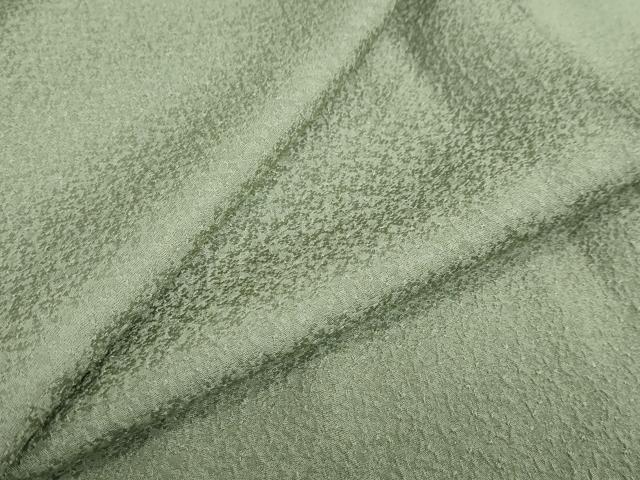 平和屋着物●本草木染作家　瑞鳳　色無地　霞地紋　柳茶色　正絹　逸品　DAAZ7533ud