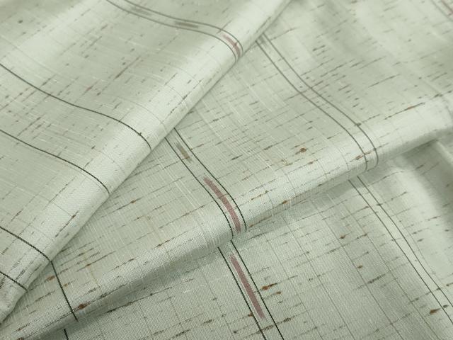 平和屋着物●ぜんまい紬　変わり間道　正絹　逸品　DAAZ7535ud