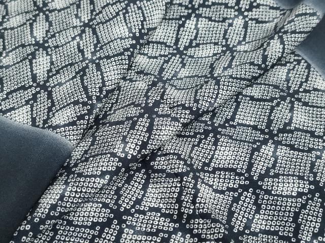 平和屋着物●上質な小紋　鹿の子七宝間道　暈し染め　ロング丈　正絹　逸品　DAAZ7542ud