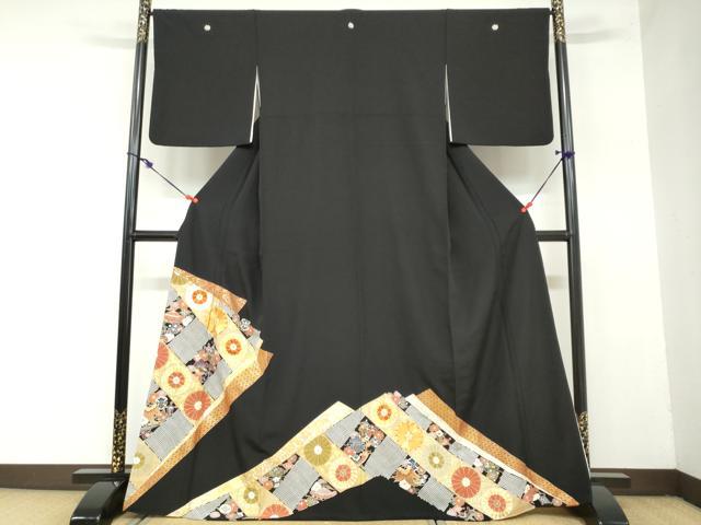 平和屋着物●創業460年・千總　黒留袖　駒刺繍　宝尽くし舞花文　金彩　正絹　逸品　DAAZ7576ud