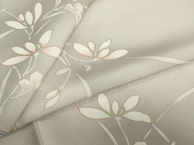 平和屋着物●上質な小紋　草花文　暈し染め　金彩　正絹　逸品　DAAZ7590ud