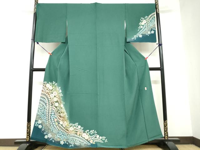 平和屋着物●越後十日町の一流染匠　桐屋・翠山工房　訪問着　絞り　辻が花　暈し染め　金彩　やまと誂製　正絹　逸品　DAAZ7603ud