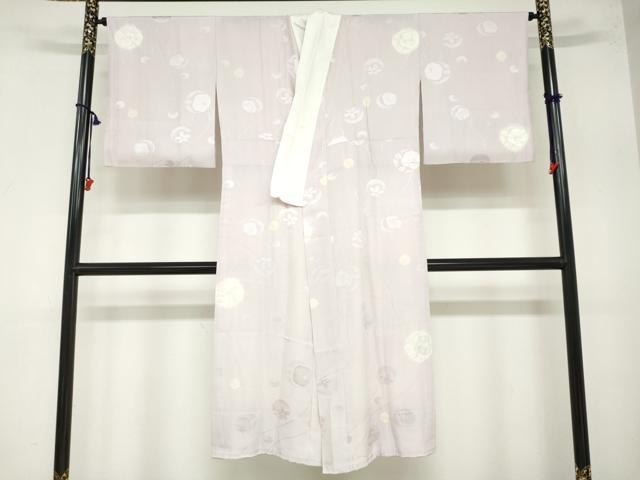 平和屋着物●長襦袢　無双仕立て　絞り　草花丸地紋　ますいわ屋扱い　正絹　逸品　DAAZ7622ud