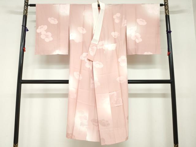 平和屋着物●長襦袢　無双仕立て　舞梅地紋　暈し染め　正絹　逸品　DAAZ7625ud