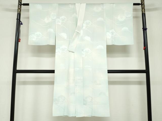 平和屋着物●長襦袢　無双仕立て　雪輪草花地紋　正絹　逸品　DAAZ7627ud