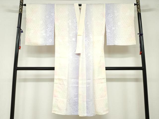 平和屋着物●長襦袢　無双仕立て　流水舞花地紋　暈し染め　やまと誂製　正絹　逸品　DAAZ7630ud