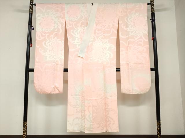 平和屋着物●振袖用長襦袢　袷　乱菊地紋　暈し染め　正絹　逸品　DAAZ7632ud