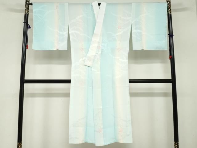 平和屋着物●長襦袢　無双仕立て　雪芝草花文　正絹　逸品　未使用　DAAZ7633ud