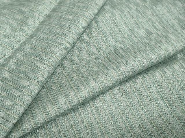 平和屋着物●上質な紬　市松綾織　変わり格子文　正絹　逸品　DAAZ7747ud