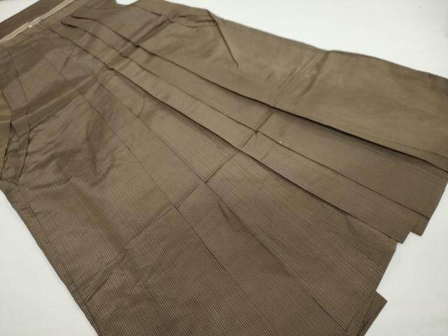 平和屋着物●男性　馬乗り袴　縞　正絹　逸品　DAAZ7753ud