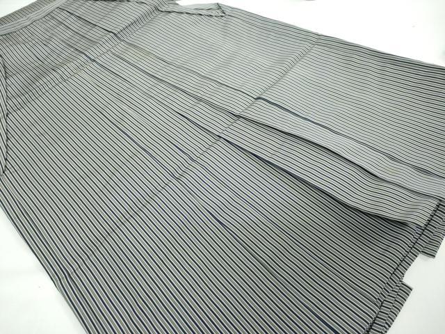 平和屋着物●男性　馬乗り袴　縞　正絹　逸品　DAAZ7754ud