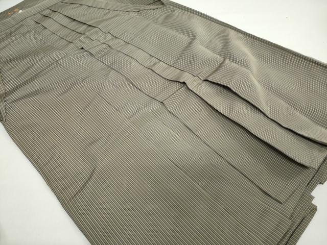 平和屋着物●男性　馬乗り袴　金剛平　縞　正絹　逸品　DAAZ7755ud