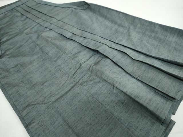 平和屋着物●男性　馬乗り袴　紬地　豆がら茶色　正絹　逸品　DAAZ7762ud