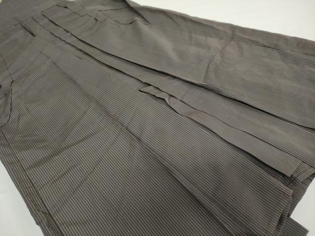 平和屋着物●男性　馬乗り袴　縞　正絹　逸品　DAAZ7763ud