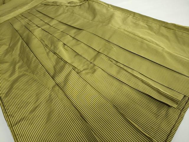 平和屋着物●男性　馬乗り袴　縞　正絹　逸品　DAAZ7769ud