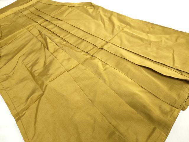 平和屋着物●男性　馬乗り袴　黄唐茶色　正絹　逸品　DAAZ7773ud