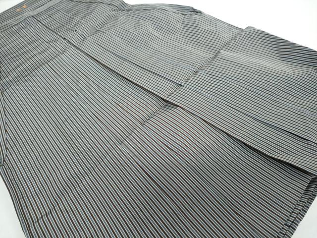 平和屋着物●男性　馬乗り袴　縞　正絹　逸品　DAAZ7778ud