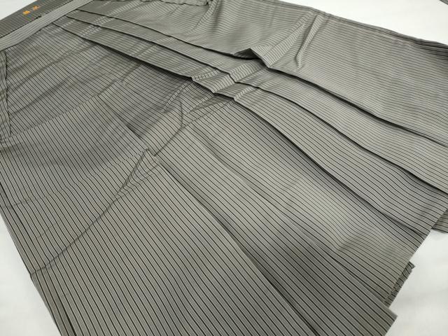 平和屋着物●男性　馬乗り袴　縞　正絹　逸品　DAAZ7782ud