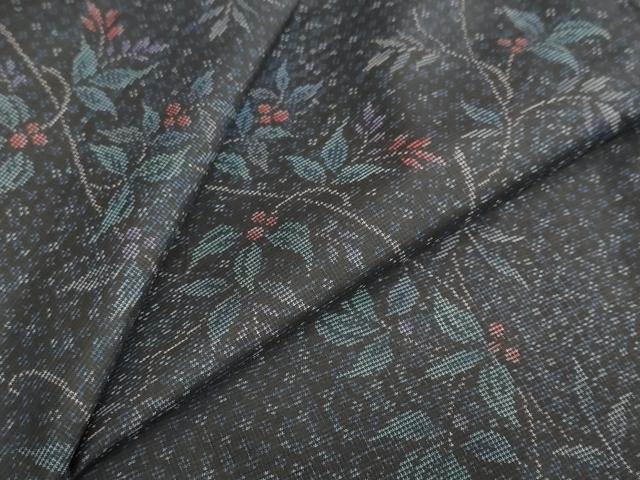 平和屋着物●本場大島紬　9マルキ　南天文　正絹　逸品　DAAZ7784ud