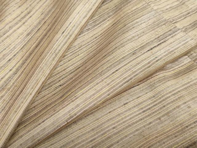 平和屋着物●上質な紬　横段文　正絹　逸品　DAAZ7854ud