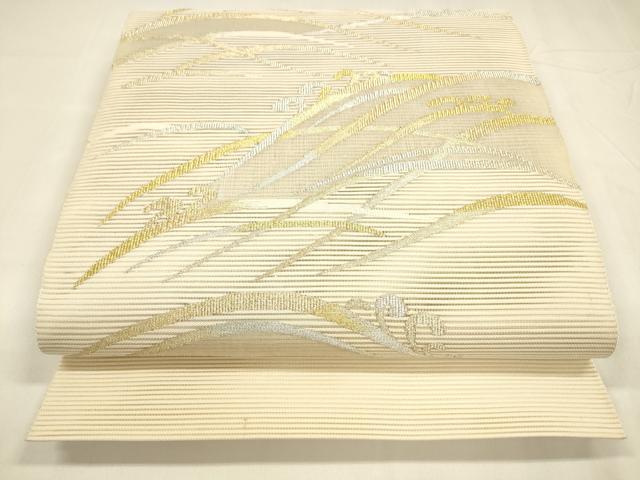 平和屋着物＊夏物　絽綴れ　太鼓柄袋帯　流水文　金銀糸　正絹　逸品　DABA0004cm