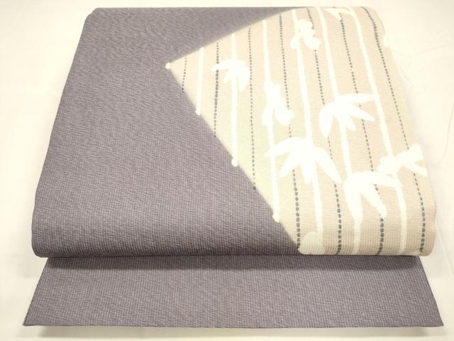 平和屋着物＊夏物　太鼓柄袋帯　蜻蛉笹の葉文　正絹　逸品　DABA0039cm