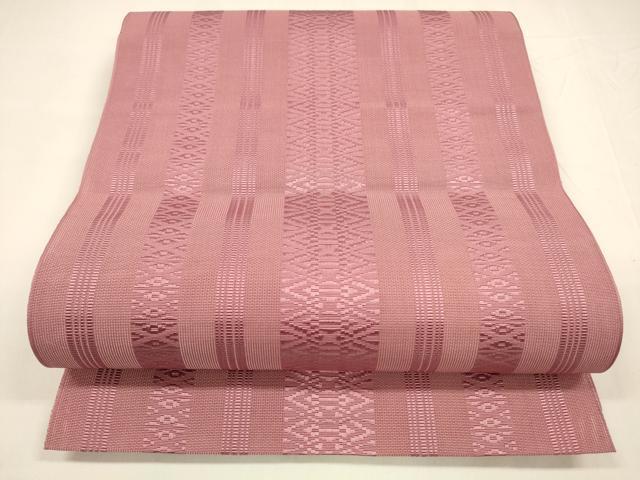 平和屋着物＊夏物　本場筑前博多織　八寸名古屋帯　紗献上　長春色　正絹　逸品　DABA0057cm